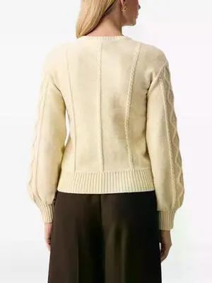 Armani Exchange Cable-knit V-neck Sweater