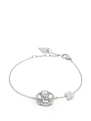 Guess Wild Flower Crystal-embellished Bracelet - Silver