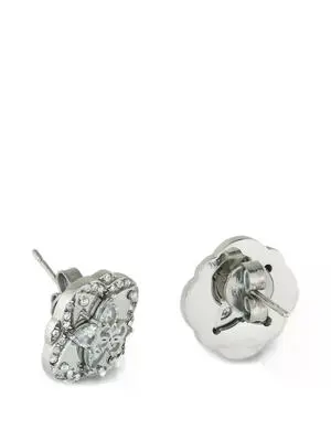 Guess Wild Flower Crystal-embellished Earrings - Silver