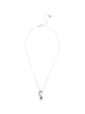 Guess 4g Pearl Pendant Necklace - Silver