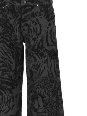 PDF Tiger-pattern Jacquard Jeans