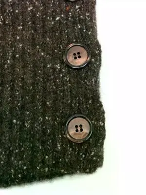 ELY ELY Button-fastening Ribbed-knit Scarf