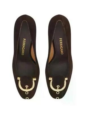 FERRAGAMO Gancini Block Heel Pumps
