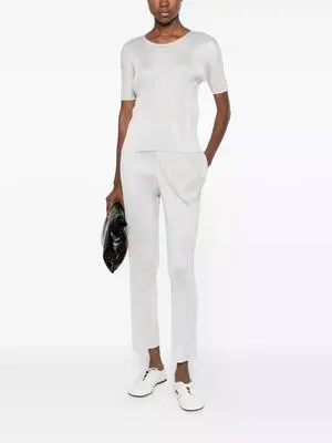 Issey Miyake Pleated T-shirt - Grey