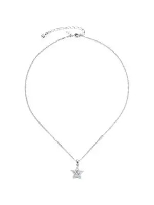 JIMMY CHOO Star-pendant Curb-chain Necklace - Silver