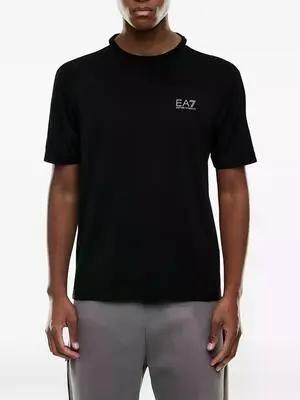 EA7 Logo-print Side-stripe T-shirt