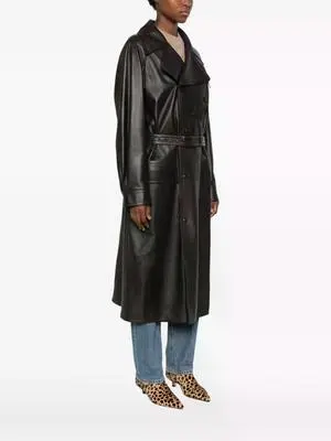 Ralph Lauren Belted Leather Coat