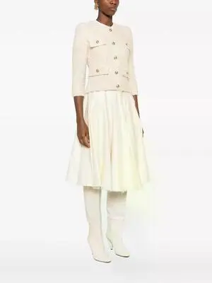 Balmain Bouclé-knit Frayed Jacket
