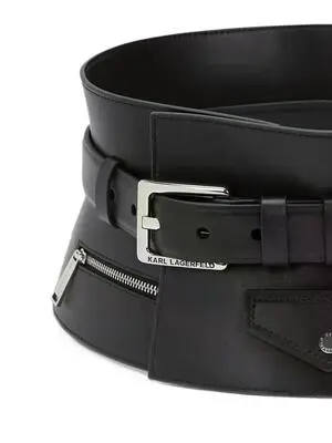 Karl Lagerfeld Flap-pocket Corset Belt
