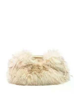 Maje Milpli Shearling-effect Tote Bag - Neutrals