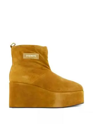 Coperni Suede Wedge Boots - Neutrals