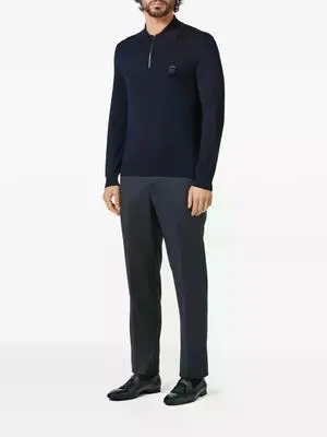 BILLIONAIRE Crest Zip-up Polo Shirt