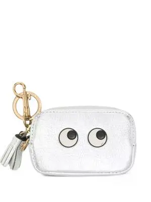 ANYA HINDMARCH Eyes Leather Coin Purse - Silver