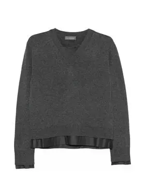 Lorena Antoniazzi Layered V-neck Sweater - Grey