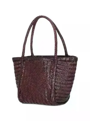 VIPERA Ruby Braided Leather Tote Bag