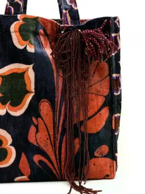 Biyan Beaded Floral-print Tote Bag
