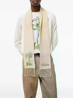 Burberry Narrow Brave Little Tree Cashmere Scarf
