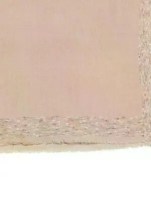 Faliero Sarti Fringed Bouclé-trim Scarf