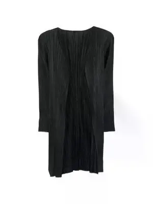 Issey Miyake Pleated Coat - Black