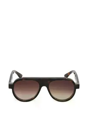 Thierry Lasry Dynasty Geometric-frame Sunglasses - Brown