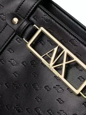 Armani Exchange Monogram-embossed Logo-plaque Tote Bag