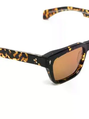 JACQUES MARIE MAGE Molino Tortoiseshell-effect Rectangle-frame Sunglasses - Brown