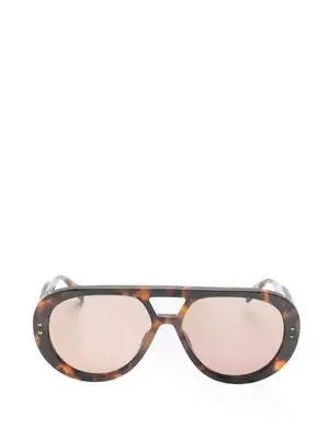 Zadig&Voltaire Tortoiseshell-effect Stud-embellished Sunglasses - Brown