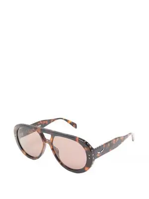Zadig&Voltaire Tortoiseshell-effect Stud-embellished Sunglasses