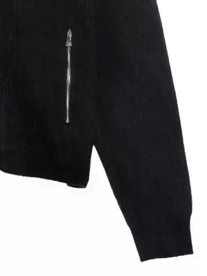 Officine Générale Zip-up Ribbed-knit Cardigan