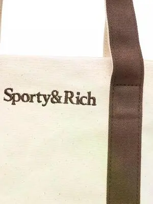 Sporty & Rich Mini Logo-embroidered Tote Bag
