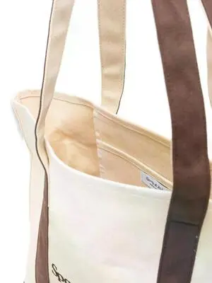 Sporty & Rich Medium Mona Logo-embroidered Tote Bag