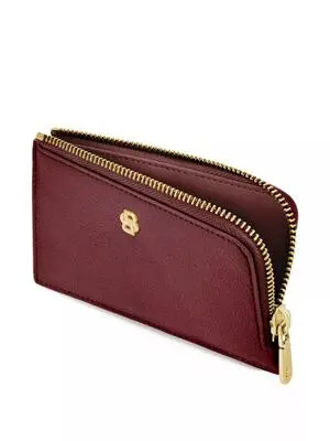 BOSS Logo-plaque Zip-around Cardholder - Red