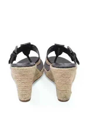Burberry 2010s Nova Check T-strap Sandals