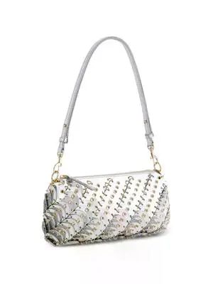 Rabanne Small Bag In Leather With Tone On Tone Eyelets