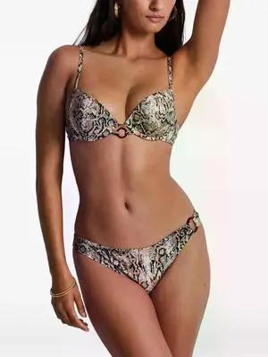 AUBADE Fierce Spirit Snake-print Bikini Bottoms