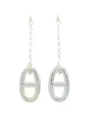 Hermès 2010s Farandole Chaine D'ancre Earrings - Silver