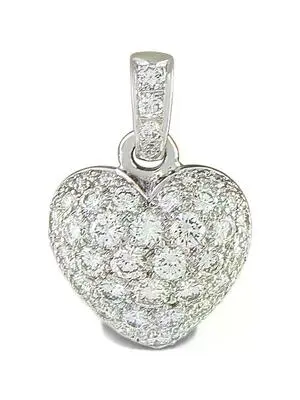 Cartier Diamond Heart Pendant - Silver