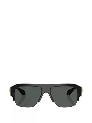 Versace Medusa-plaque Pilot Sunglasses - Black