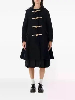 Comme Des Garçons Toggle-fastening Hooded Coat - Blue