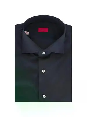 Isaia Spread-collar Button-up Shirt - Blue