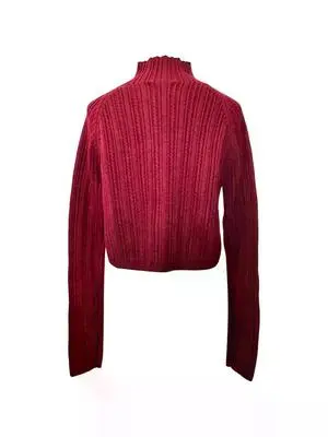 Maje Cable-knit Cropped Sweater