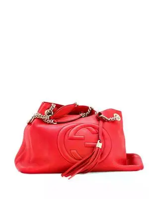 Gucci Soho Chain Strap Leather Medium Shoulder Bag - Red