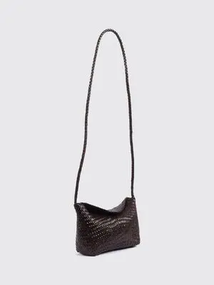 Dragon Diffusion Corsina Hand-woven Leather Mini Crossbody Bag - Brown