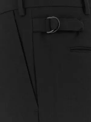 CELLAR DOOR Nev Pleated Viscose Blend Tailored Pants - Black