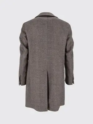 LUIGI BIANCHI Knee-length Double-breasted Wool Blend Coat