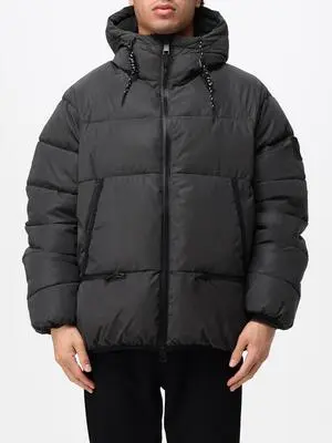OUTHERE Water-repellent Quilted Down Jacket In Nylon With Hood And High Neck - Black
