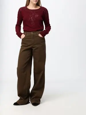 Ermanno Scervino Mid-rise Wide-leg Baggy Jeans In Cotton Denim