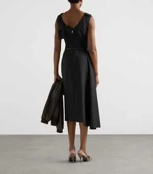 Prada Re-wool Asymmetric Midi Dress