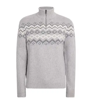 Bogner Cashmere Quarter-zip Ludi Sweater - Grey