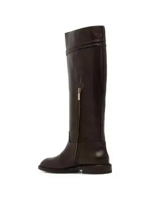 BALDININI Logo-plaque Leather Boots